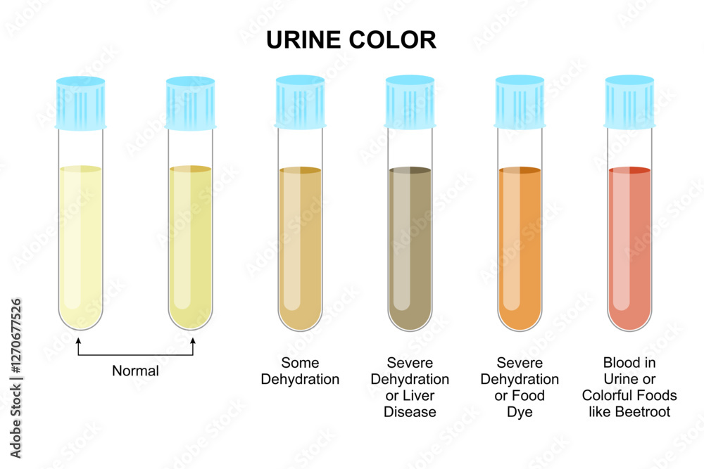 Poster Urine Color Illustration tube human urine – Wall Art | UkPosters