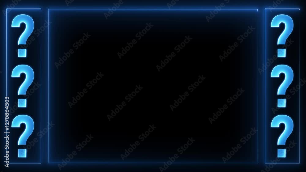 Question Mark frame Motion Element transparent background animation ...