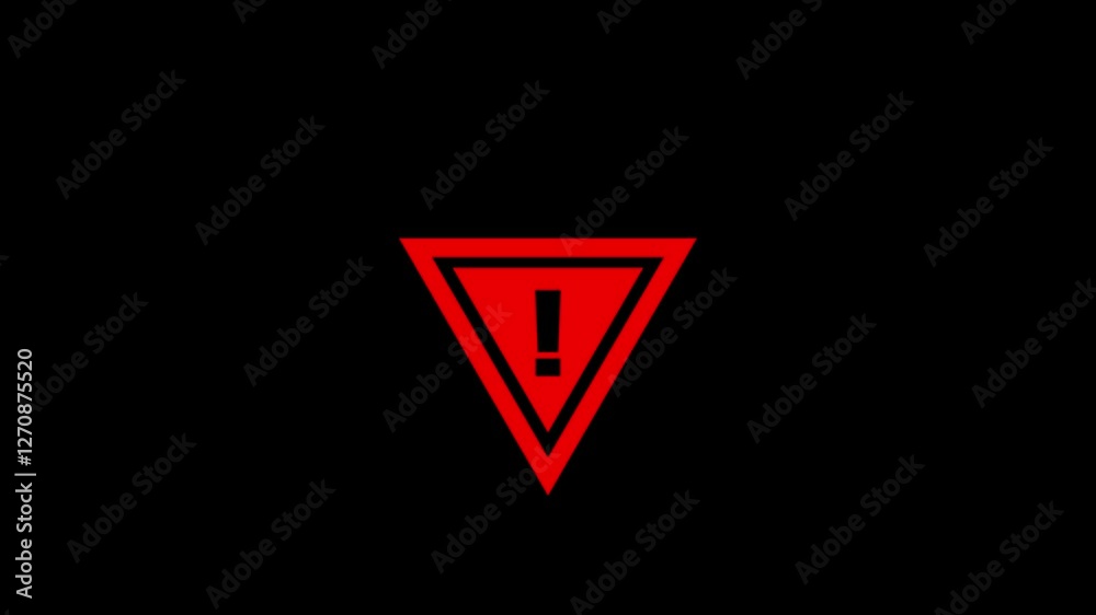 Triangle warning sign exclamation mark animated danger warning sign ...