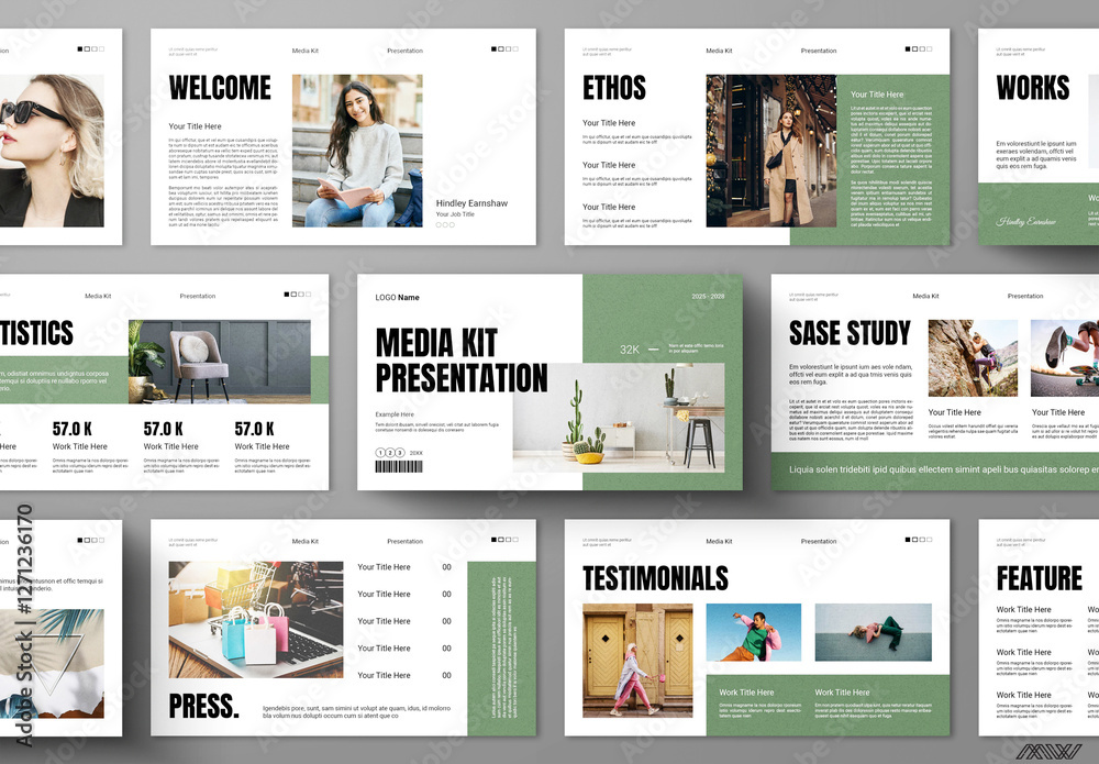 Media Kit Presentation Template Stock Template | Adobe Stock