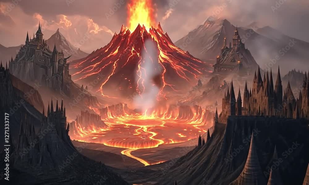 Volcanic eruption video background, smoke from the fire video ...