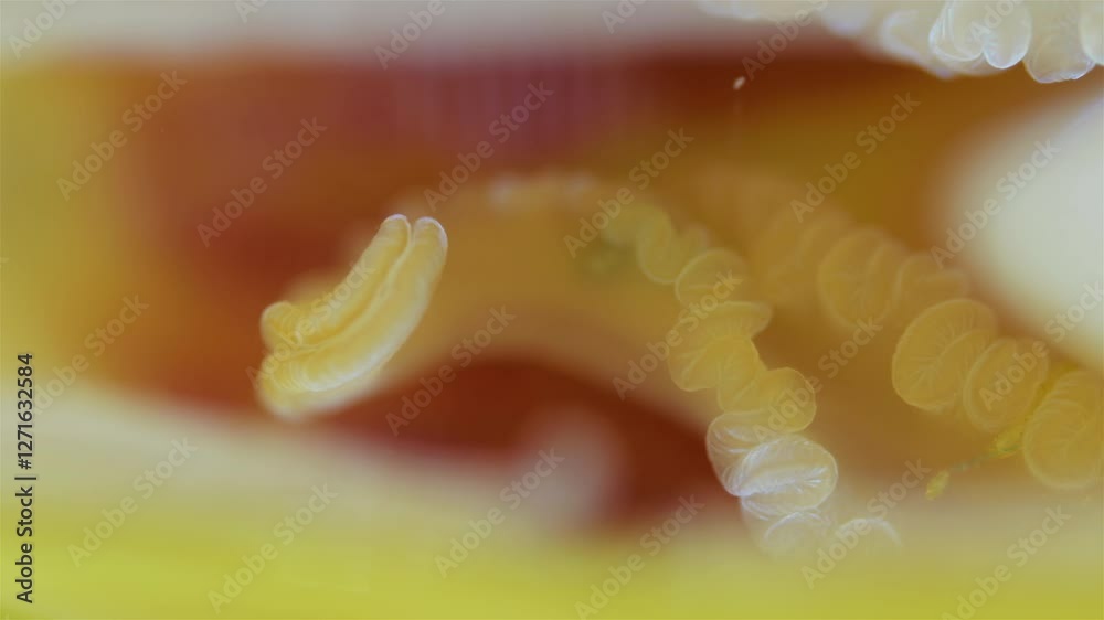 Mollusca Yoldia hyperborea under microscope, order Nuculanida Visible ...