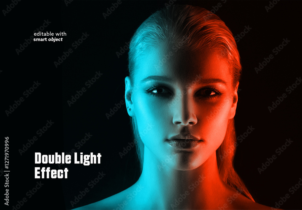 Double Light Photo Effect Stock Template | Adobe Stock