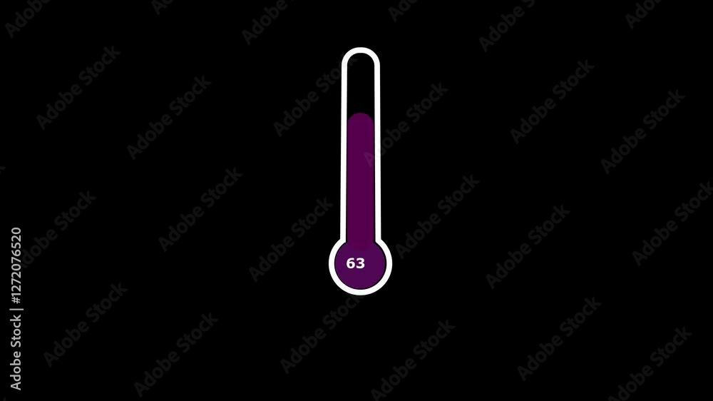 Digital fever thermometer icon Classic glass thermometer temperature ...