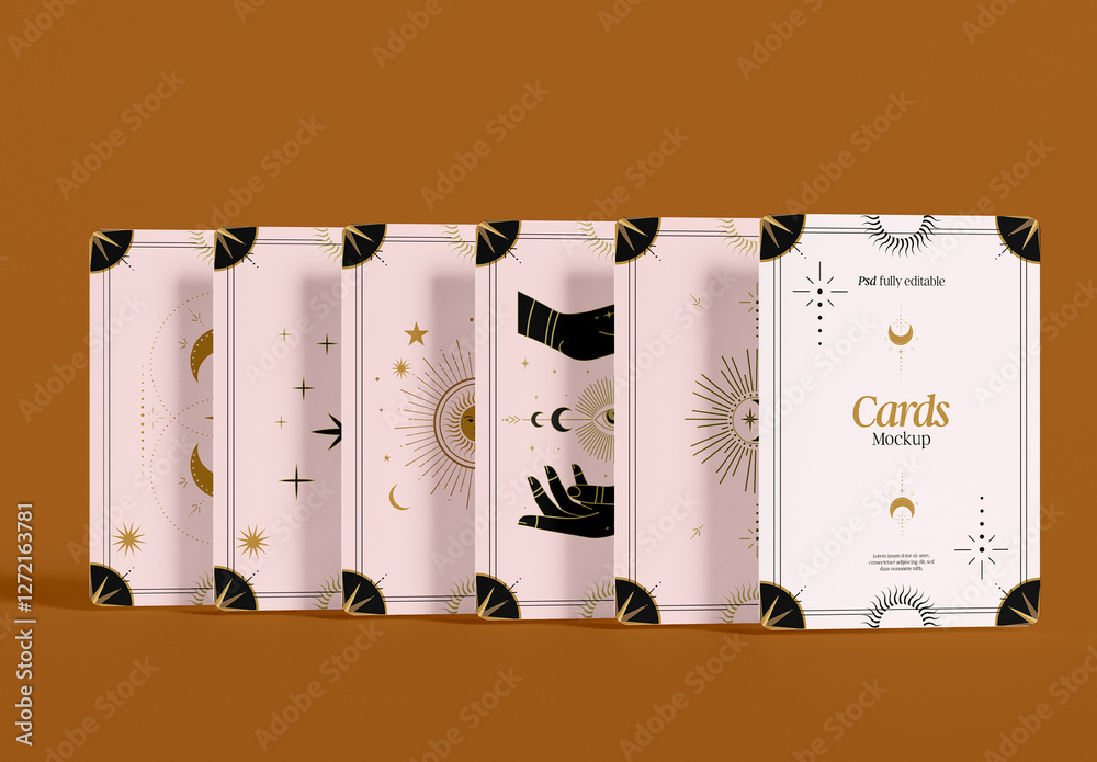 Array Playing Cards Mockup Stock Template | Adobe Stock