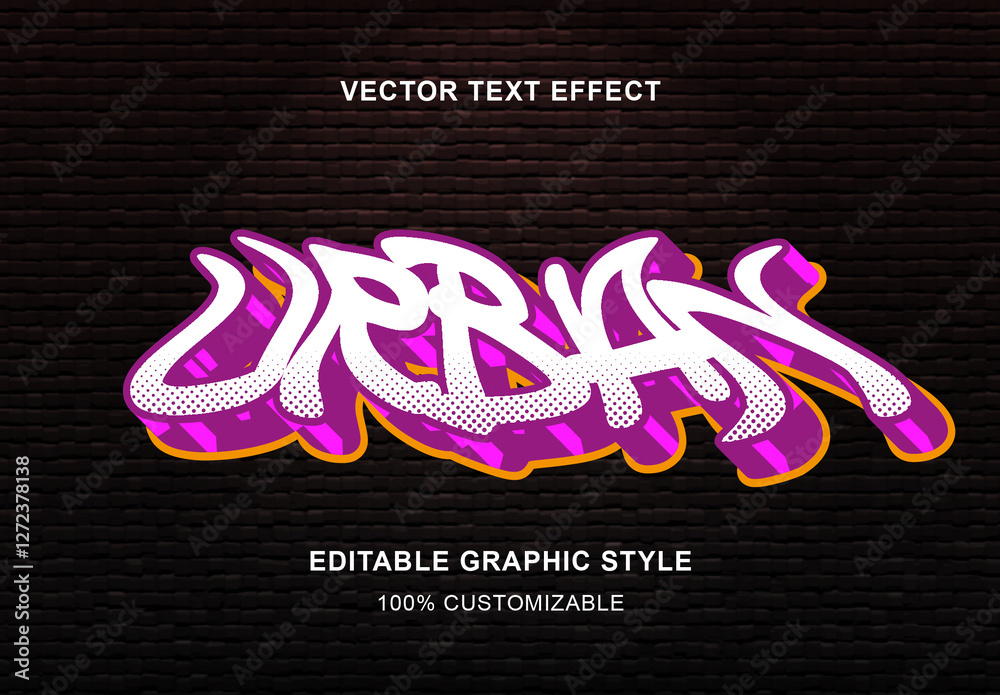 Violet Graffiti Font Urban Street Art Text Effect Stock Template ...