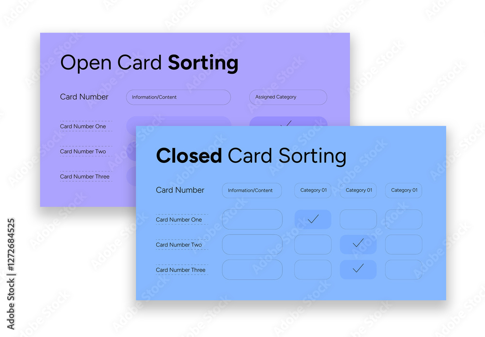 Card Sorting Template Design Stock Template | Adobe Stock