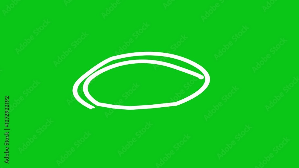 Circle highlight or Circle Markers Animated on green screen. Hand drawn ...