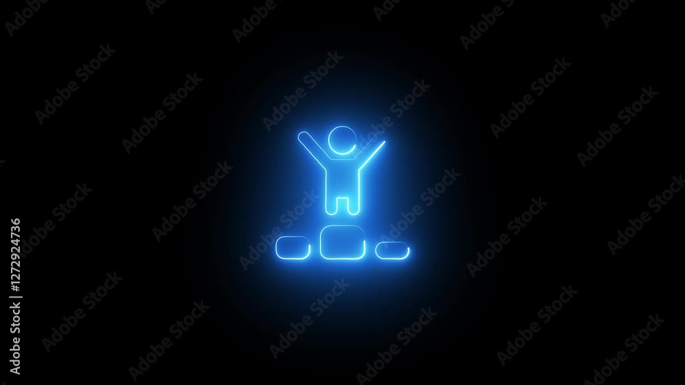 Child neon sign appear in center and disappear after some time ...