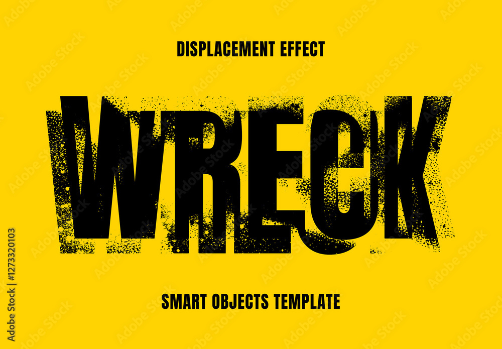 Displace Distort Effect Mockup Stock Template | Adobe Stock