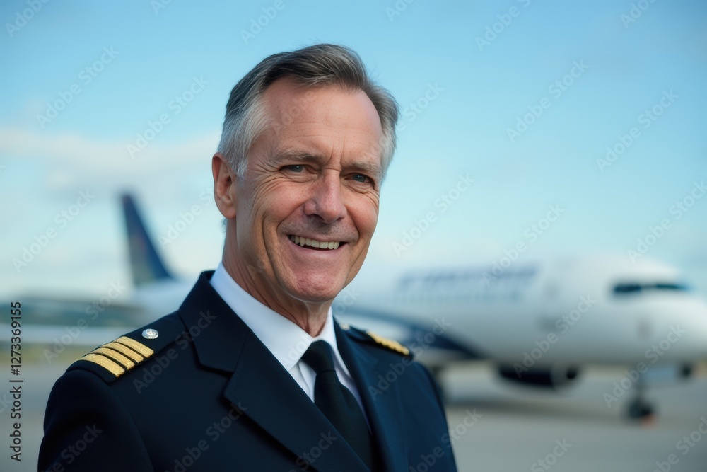 Poster Head and shoulders portrait of a Andorran smiling 50 years old ...
