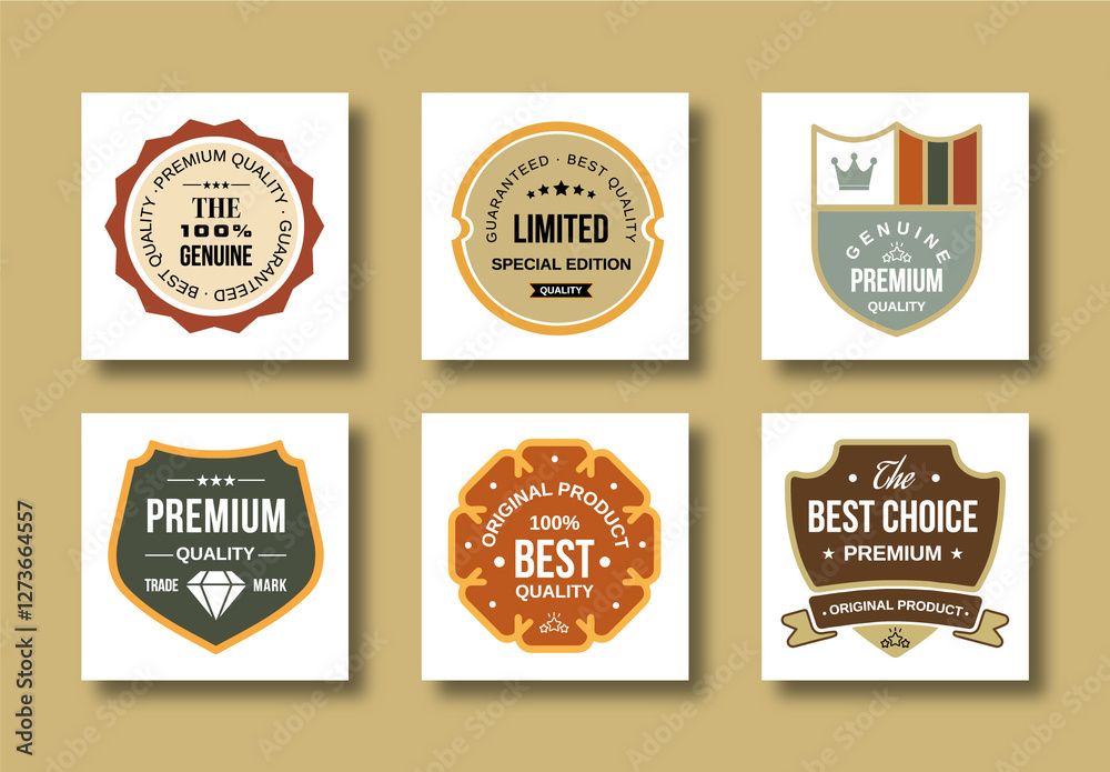 Vintage Style Badges And Logos Stock Template | Adobe Stock