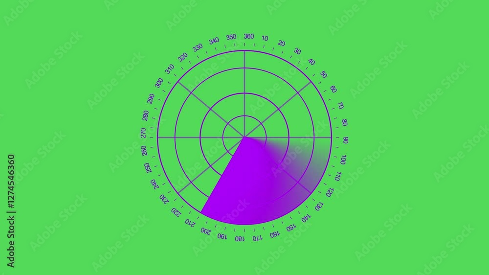 white color radar technology animation icon round rotation radar screen ...