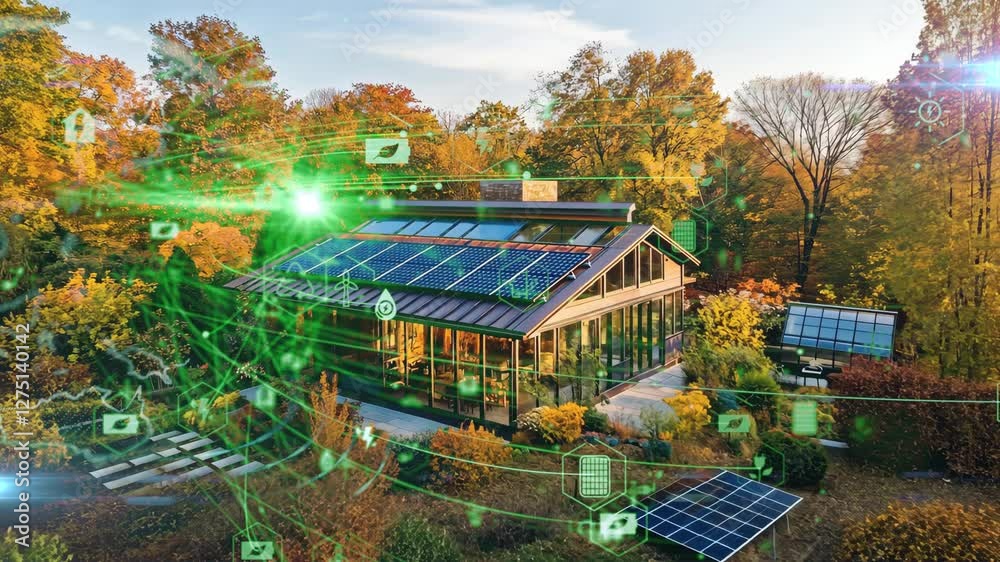 Smart Eco rooftop passive AI solar Save the planet earth in Net zero ...