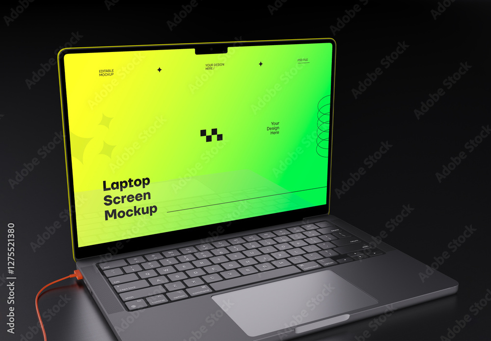 Computer Desktop Monitor Screen Device Mockup Template Stock Template ...