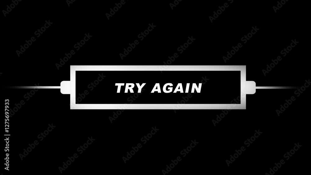 Try Again Text effect Animation 4K resolution, transparent background ...