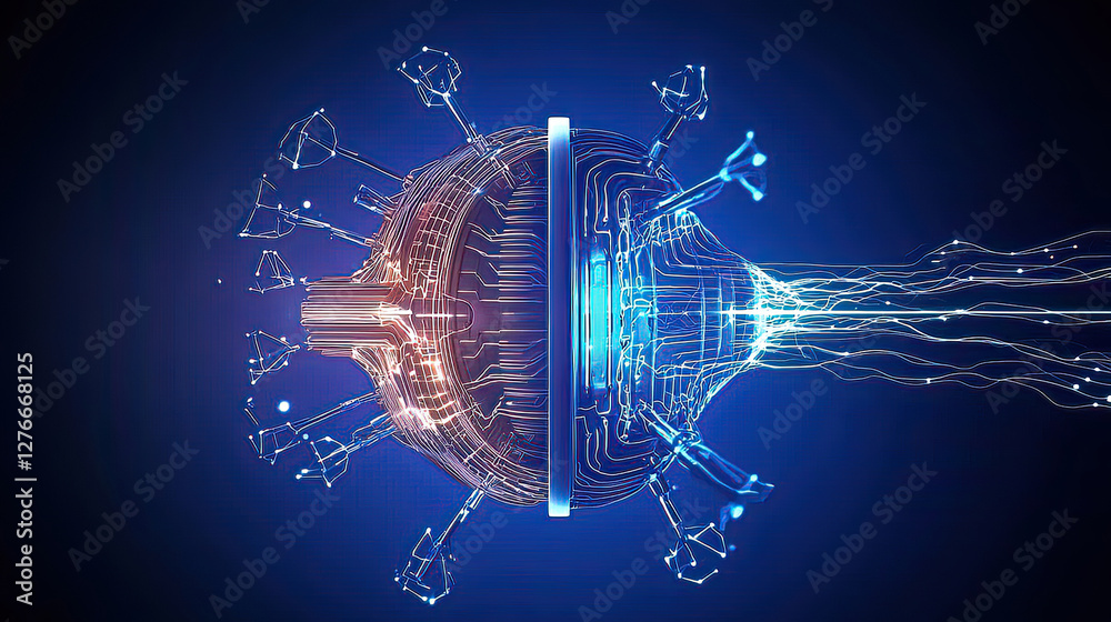 Poster AI-powered quantum combines artificial intelligence with quantum computing – Wall Art ...