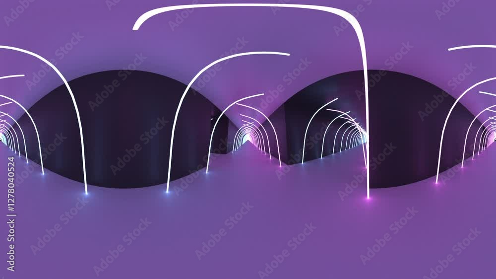 360 degree sci fi tunnel, equirectangular projection, environment map ...