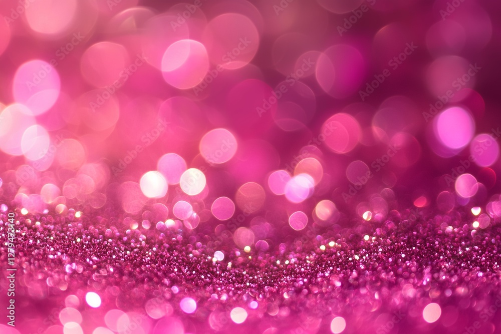 Photo & Art Print Flecks of pink glitter, sparkling background, shiny ...