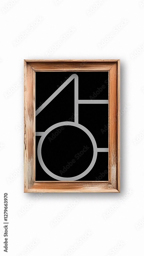 Vertical Vintage Wood Frame Overlay Stock Template | Adobe Stock