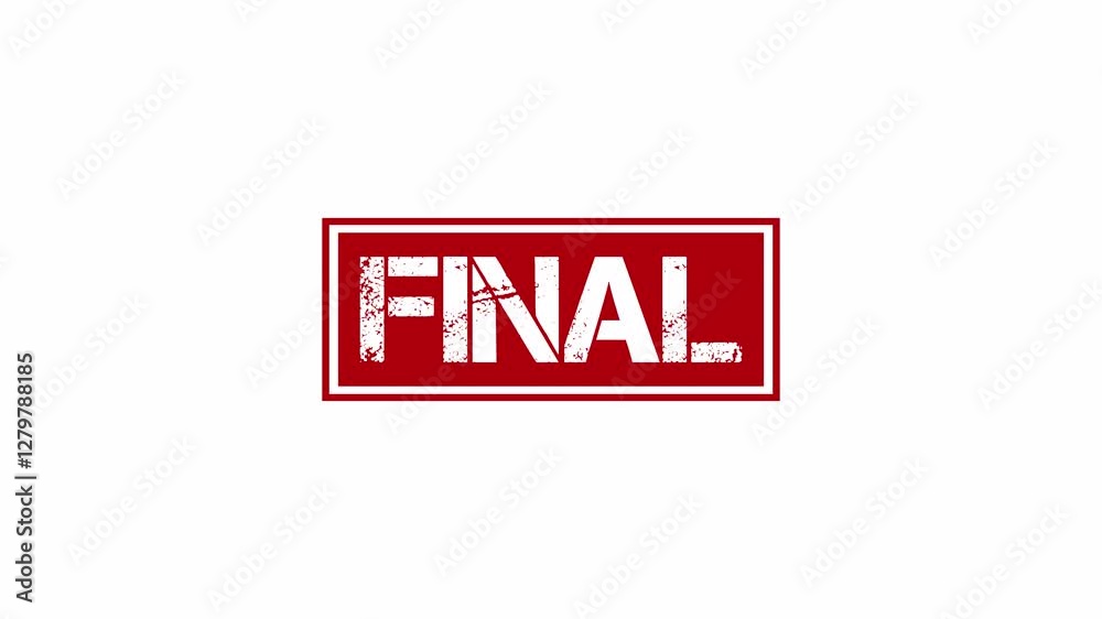 Stylish Red Final Stamp Animation on White Background for Secure ...