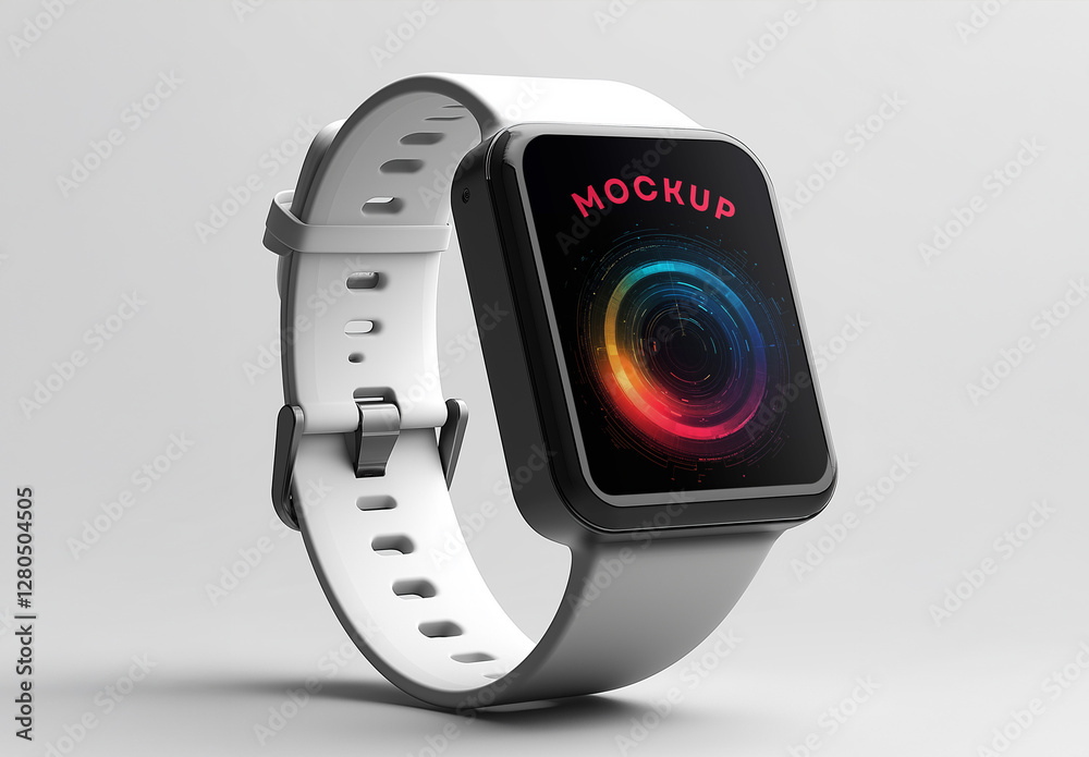 Smartwatch Mockup with Realistic Display, Modern Wearable Electronic ...