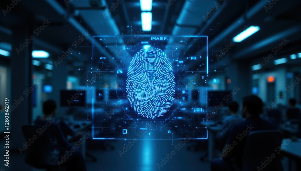 Poster A digital fingerprint scanner utilizes biometric identity ...