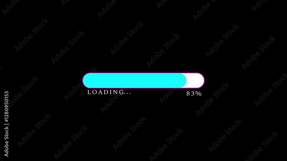 4k video Futurist concept 0 to 100 % loading progress circular bar ...