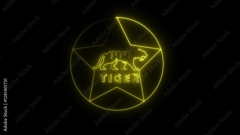tiger icon star drawing simple animation of puma, tiger, Animated line ...