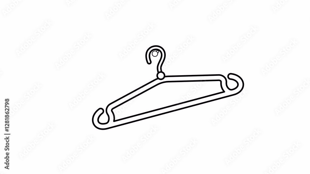 Animated Clothes Hanger Swaying Motion. This 4k video is with alpha ...
