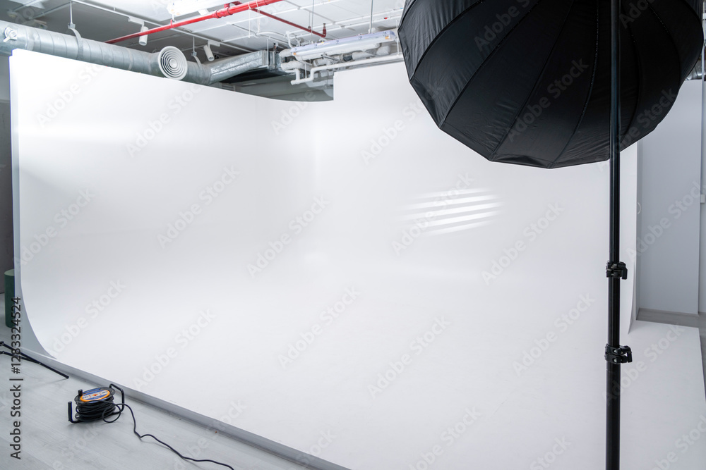 Poster large studio space white cyclorama and natural light from large ...