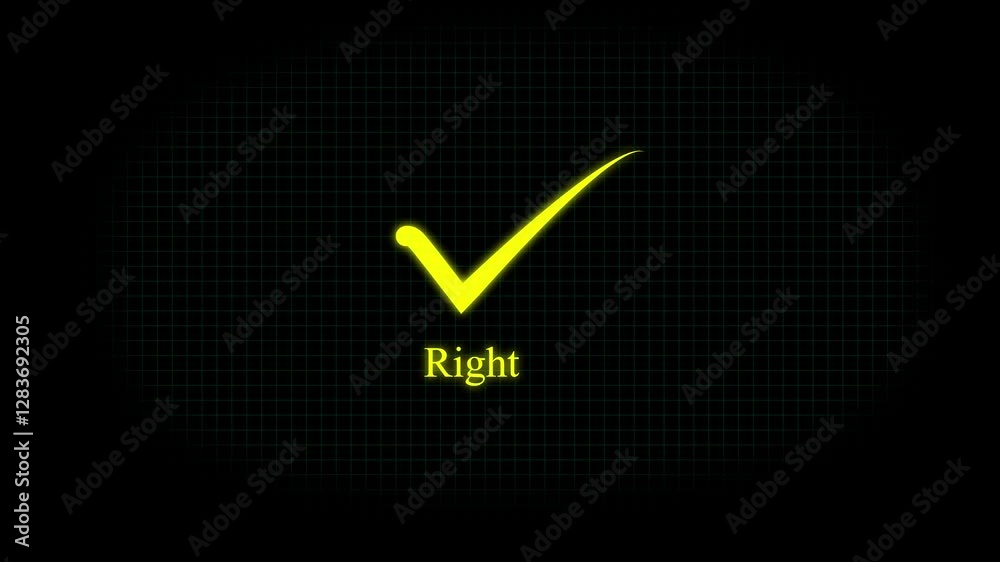 Yellow checkmark symbol yes approve choice, Green tick doodle, hand drawn check mark animation ...