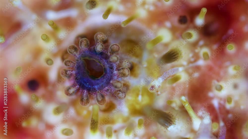 Stockvideon Periproct or anal orifice sea urchin strongylocentrotus ...