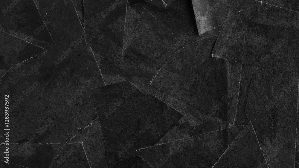 Crumpled paper animation,, white texture animation, black paper, old ...