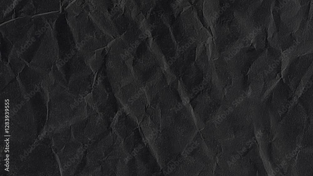 Crumpled paper animation,, white texture animation, black paper, old ...