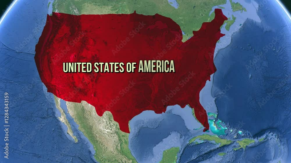 Earth to Usa Map Animation Video, 4K USA Map AnimationVideo, Planet ...
