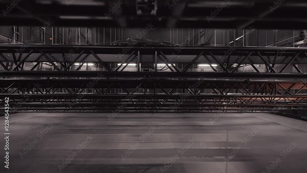 Many Large Theater Trusses are Lifted in the Black Box in the Wave. In ...