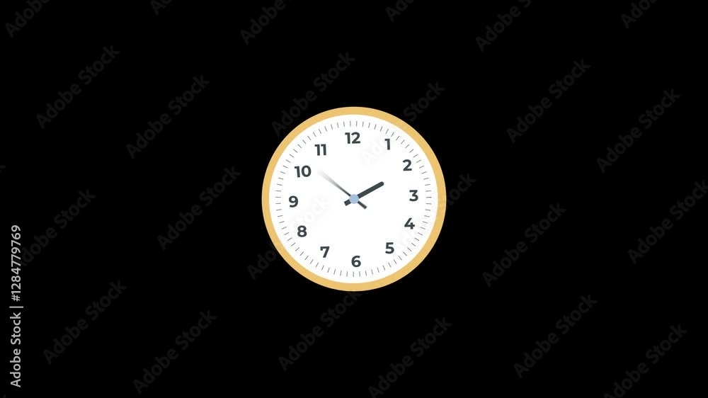 Vidéo Stock Abstract spinning clock animation transparent background ...