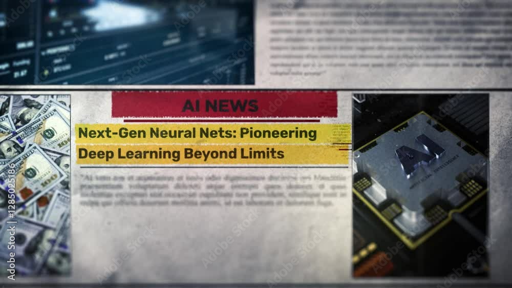 Next-Gen Neural Nets Pioneering Deep Learning Beyond Limits new newspaper headline titles Stock ...