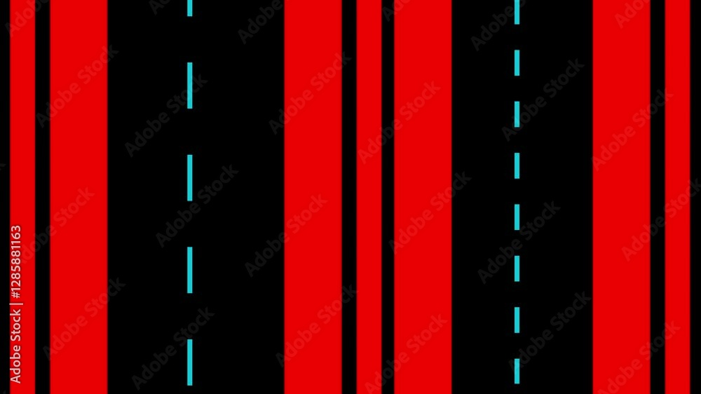 Highway car driving icon animation . road markings lines. highway ...