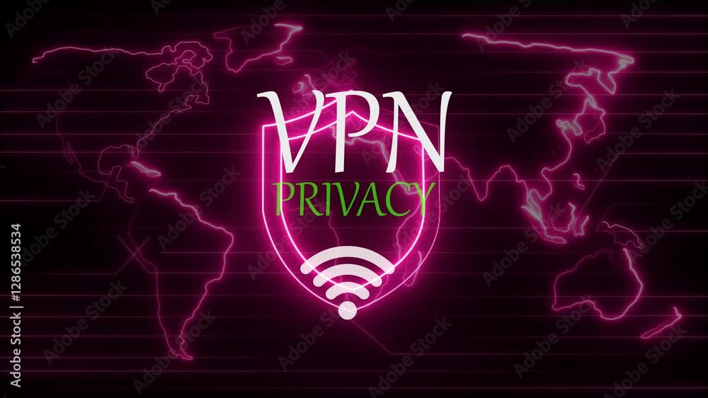VPN on moving loop. Virtual private network and encrypted link tunnel ...