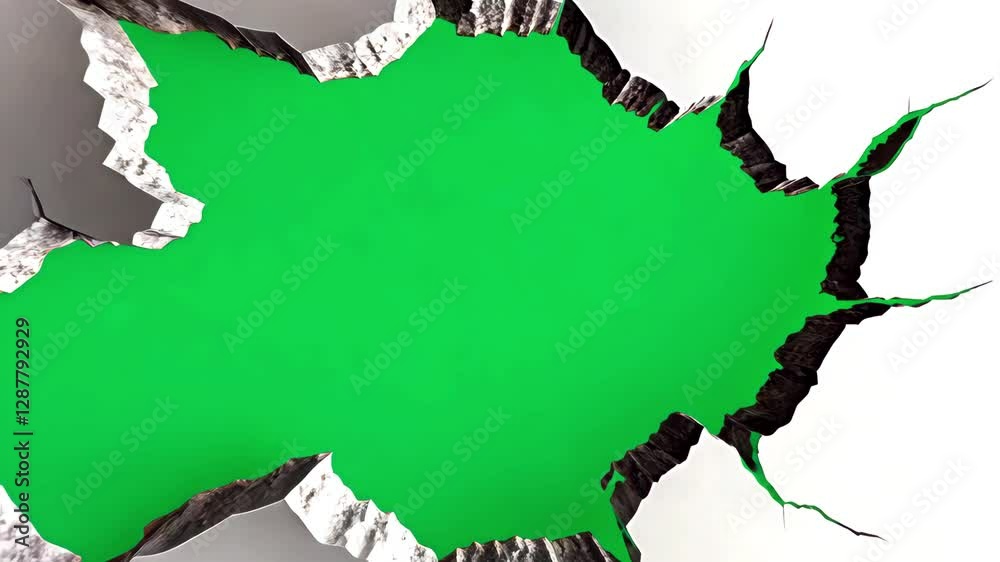 Green Screen cracks of wall, road cracks, floor cracks animation ...