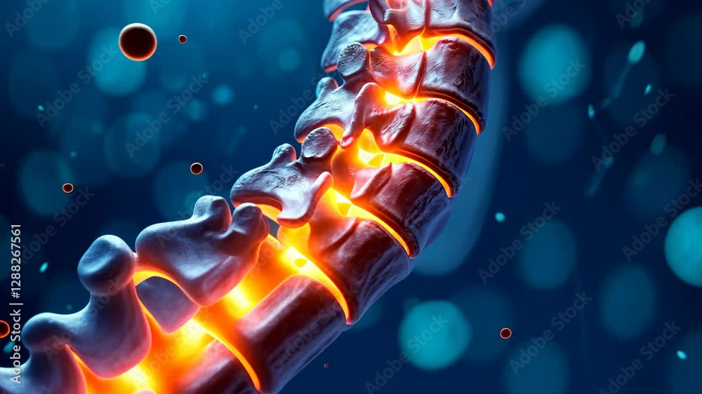 Visual representation of spinal injury pain focused on the sacral and ...