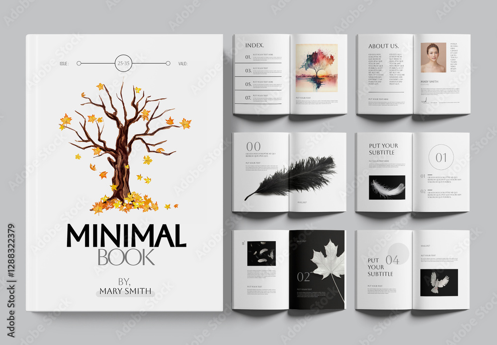 Minimal Book Design for Modern Publishing Stock Template | Adobe Stock