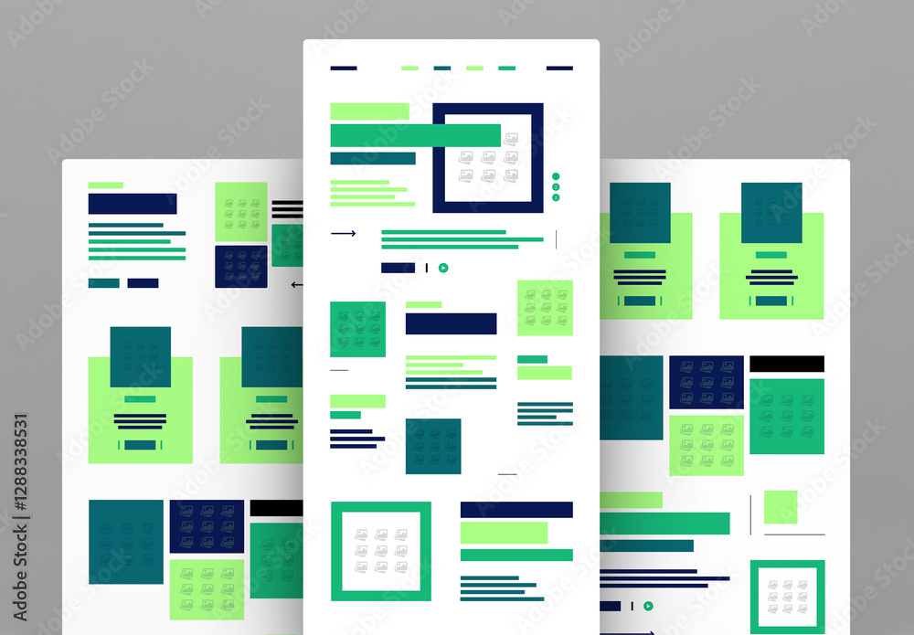 UX UI Wireframe Template Stock Template | Adobe Stock