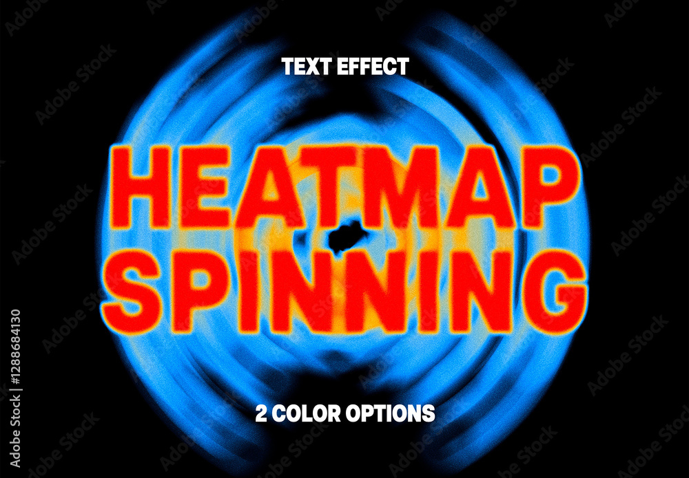 Heatmap Spinning Text Effect Mockup Stock Template | Adobe Stock