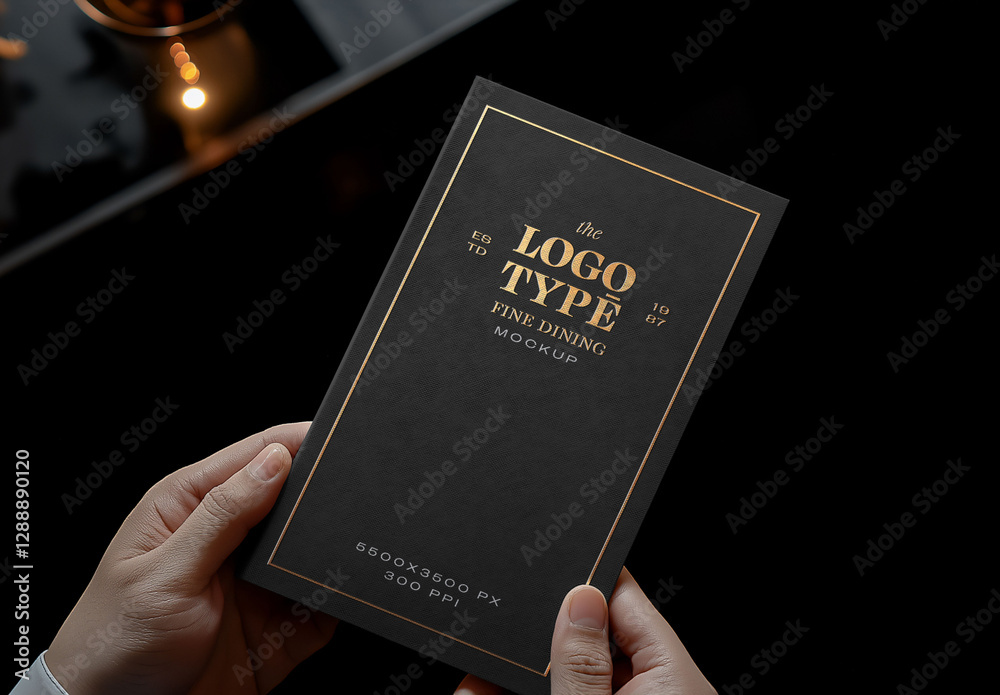Restaurant Check Presenter Branding Mockup Stock Template | Adobe Stock