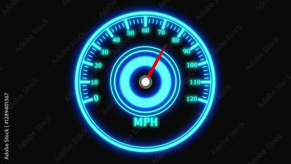 speedometer display mph Speedometer going to max speed and then slow ...