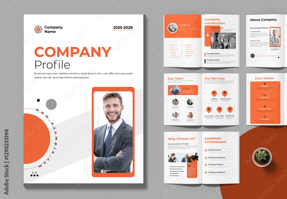 Company Profile Template Design Stock Template | Adobe Stock