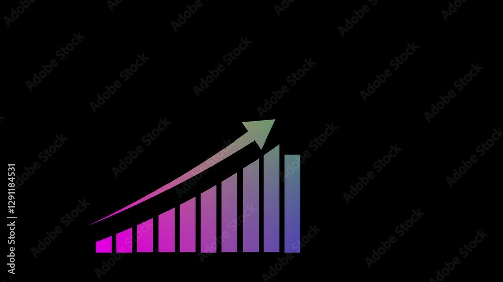 Graph chart showing marketing sales profit increasing. business graph ...